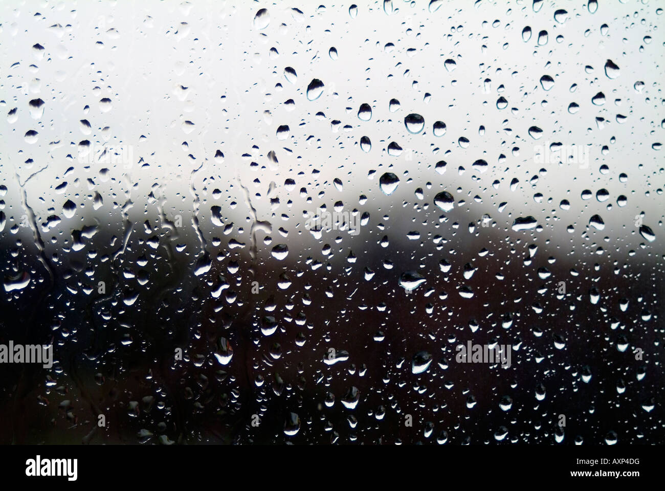 rain drops on window pane glass Stock Photo - Alamy