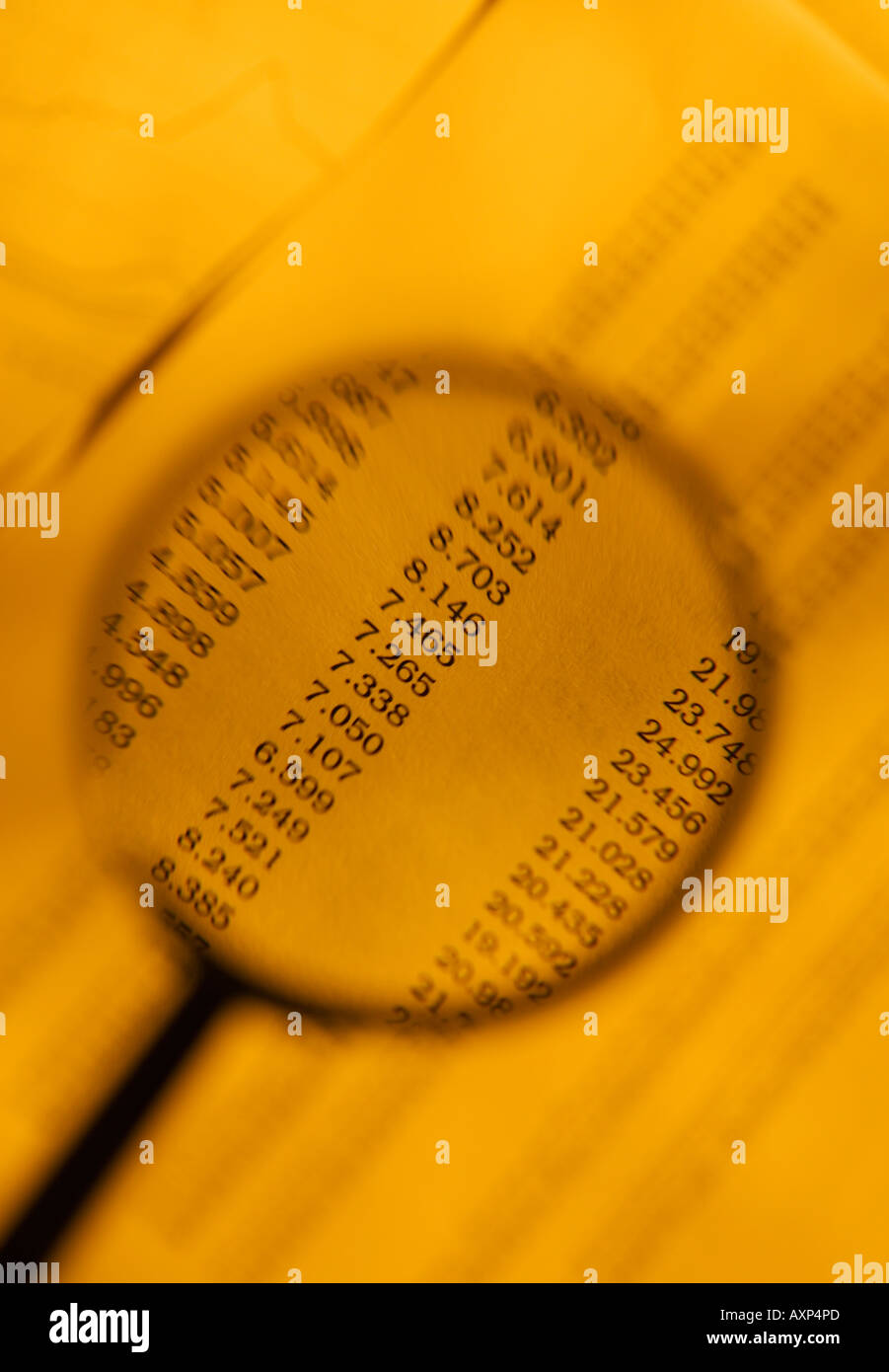Magnified glass numbers hi-res stock photography and images - Alamy