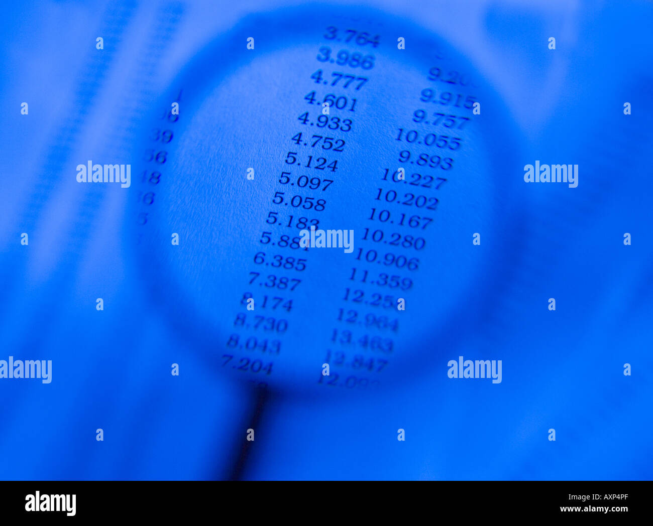 Magnified glass numbers hi-res stock photography and images - Alamy