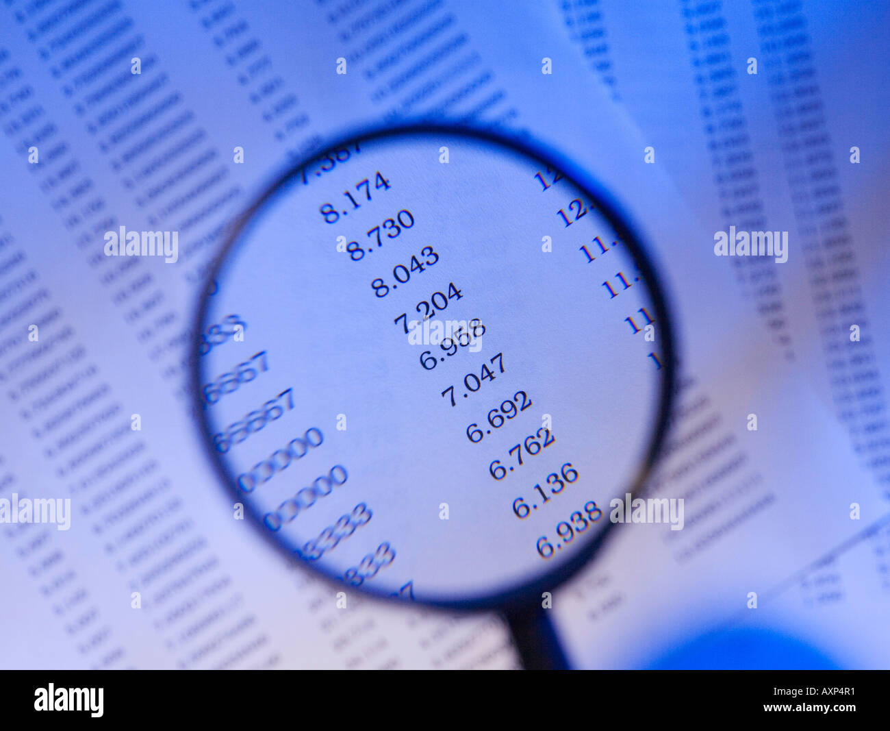 Magnified glass numbers hi-res stock photography and images - Alamy