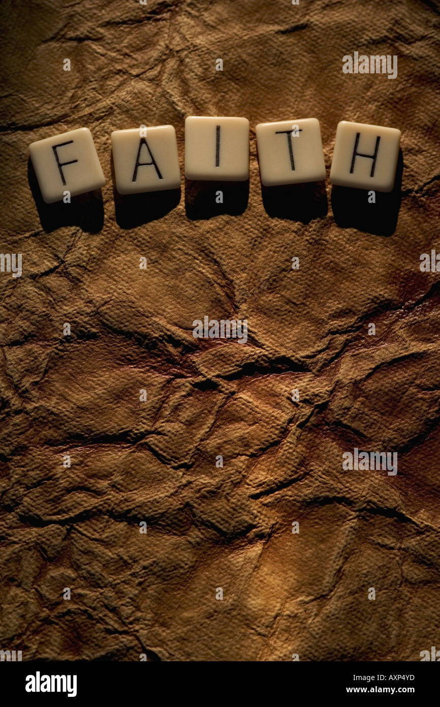 Faith letter tiles Stock Photo - Alamy