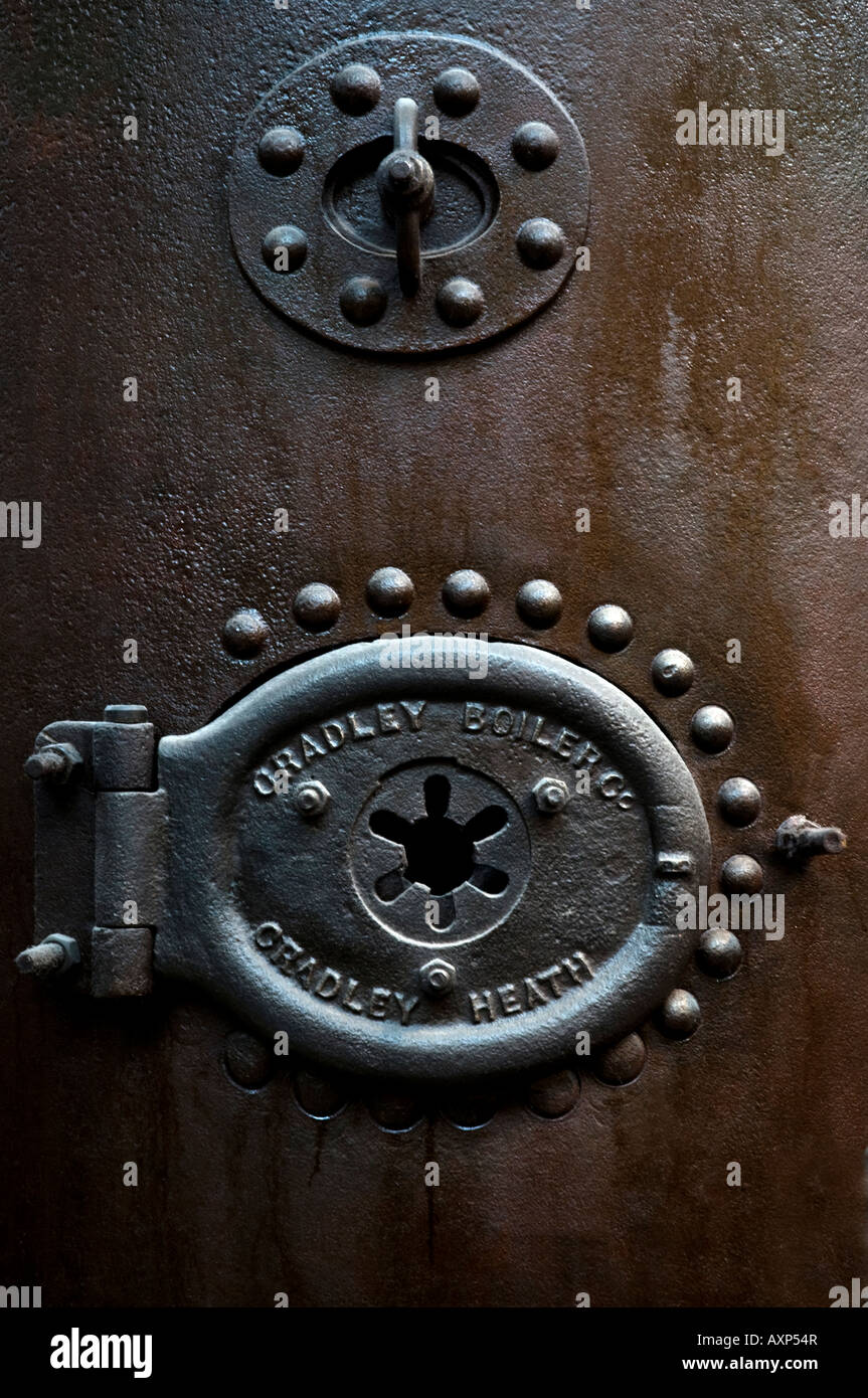 Cradley Boiler Co old authentic boiler Stock Photo - Alamy