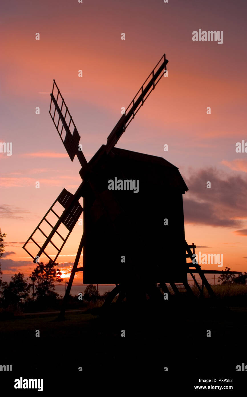 Old Swedish windmill Öland Sweden Stock Photo - Alamy