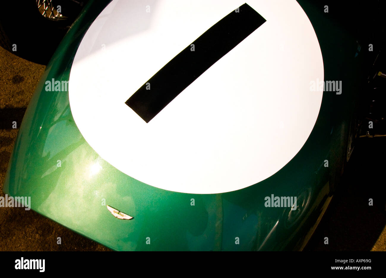 Number one plate on historic vintage classic nostalgia aston-martin ...