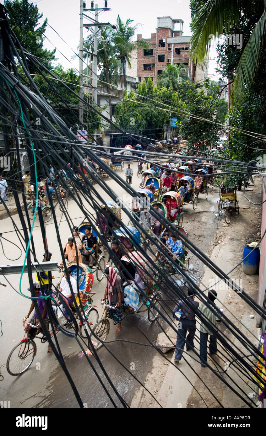 Traffic, rickshaws and auto-rickshaws in Dhaka, Bangladesh Stock Photo ...