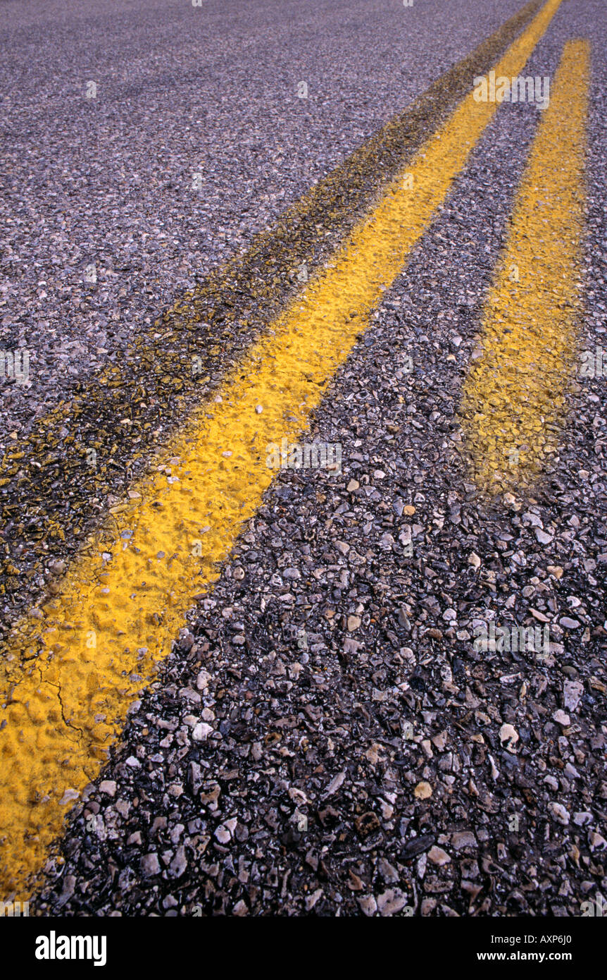 Highway center line Stock Photo - Alamy