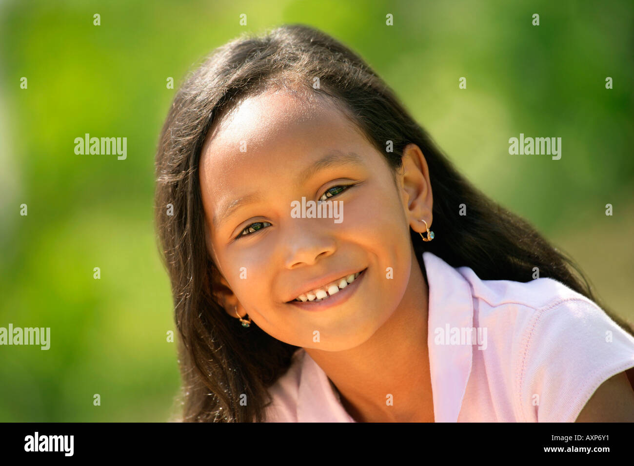 Smiling Girl Stock Photo - Alamy