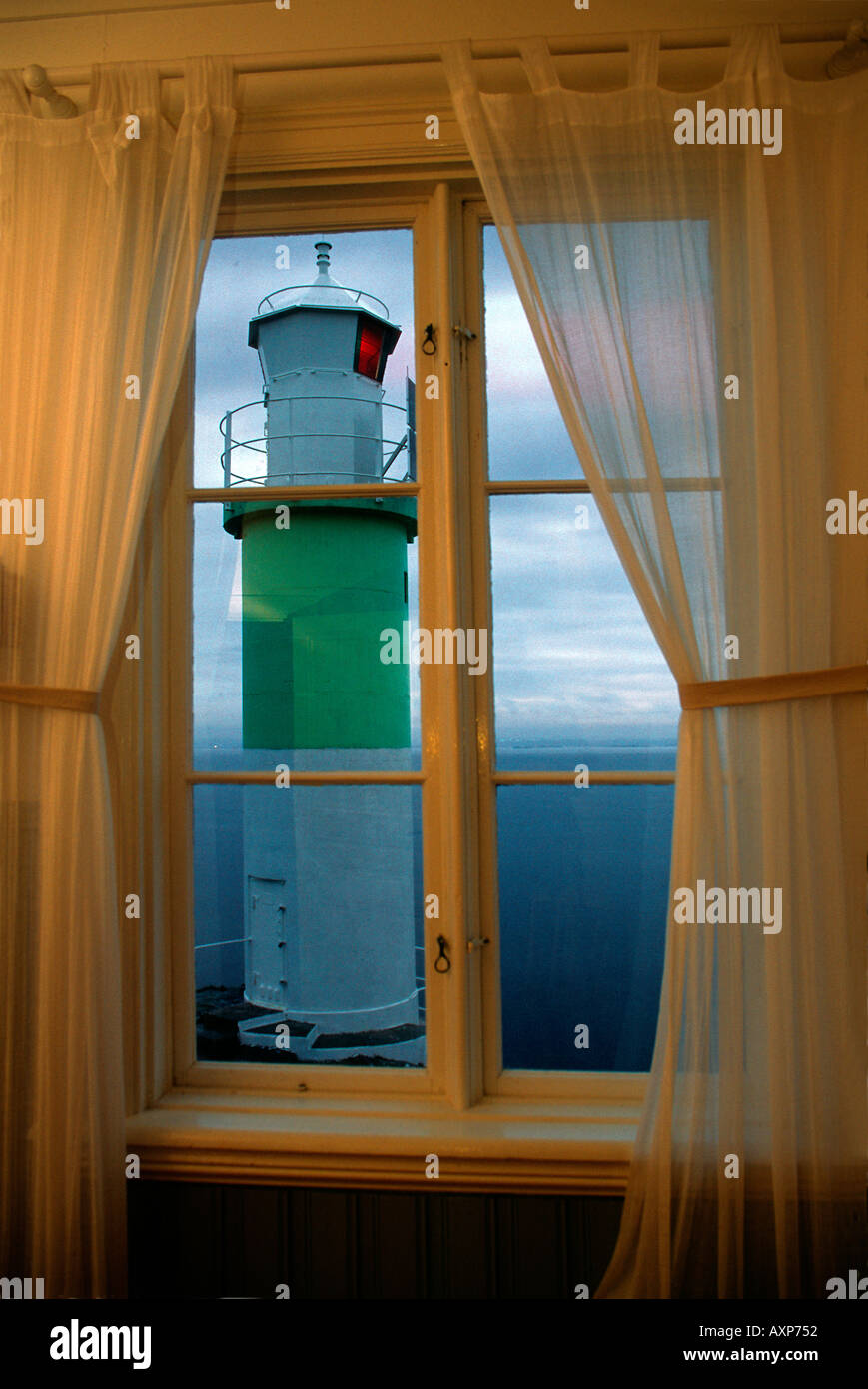 View through the window of lighthouse keeper s residence Valö island ...