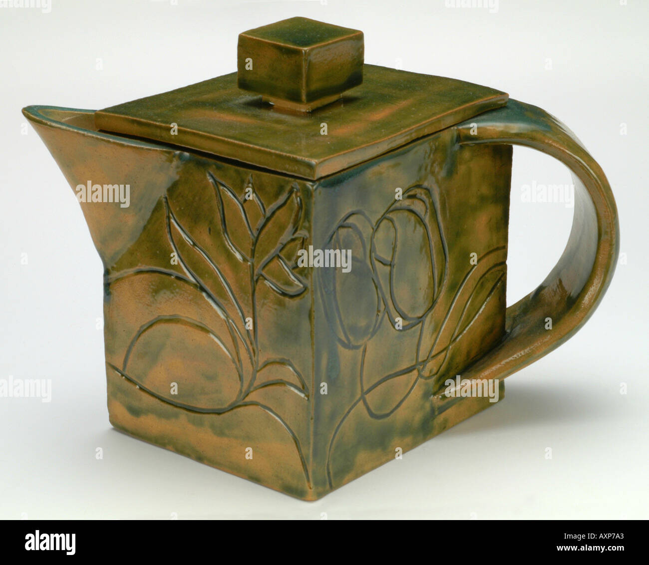 Ceramic hand made studio art tea pot pottery UK Stock Photo - Alamy