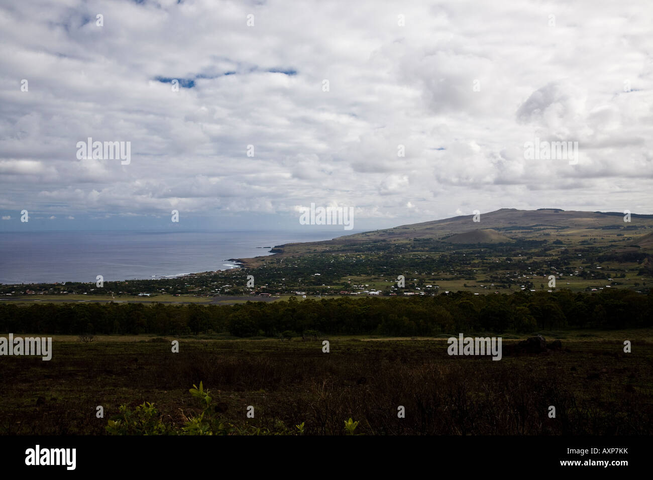 City of Hanga Roa on Easter Island Stock Photo - Alamy