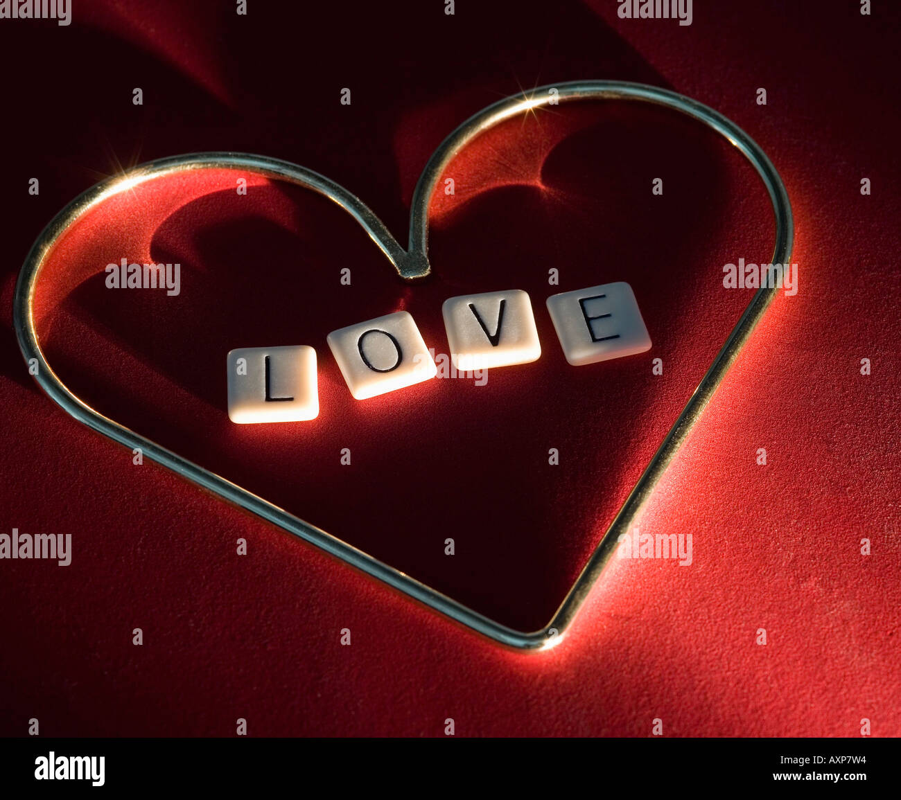 Love spelled inside heart Stock Photo - Alamy