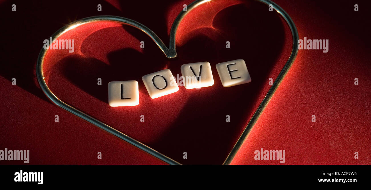 Letters inside the heart hi-res stock photography and images - Alamy
