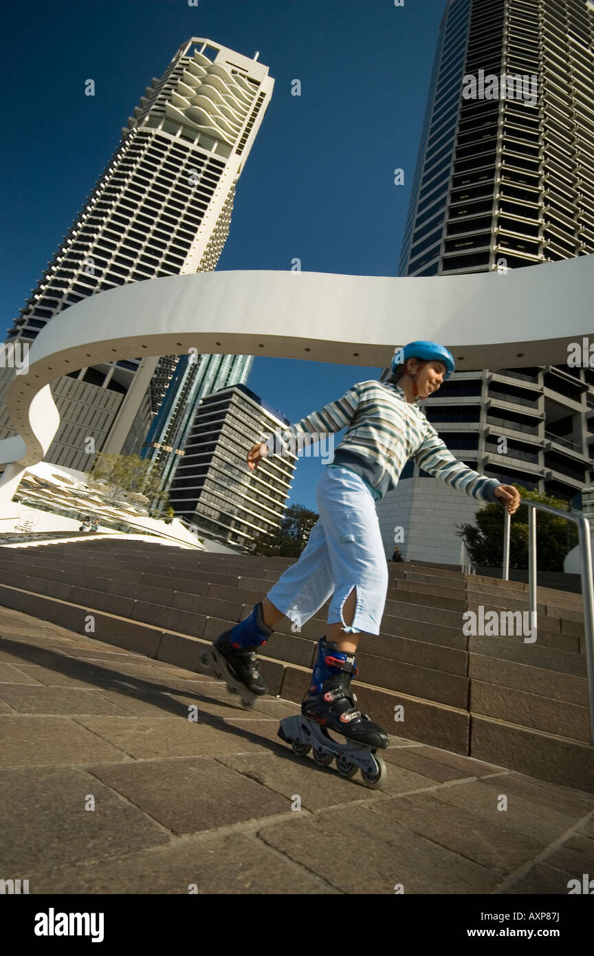 rollerblading in brisbane Stock Photo - Alamy