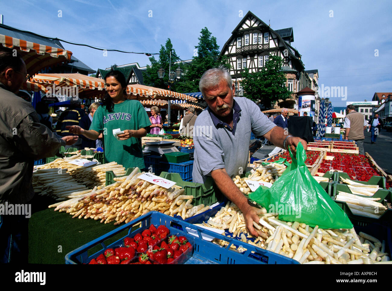 Market stall, Bad Homburg, Hesse, Germany Stock Photo - Alamy