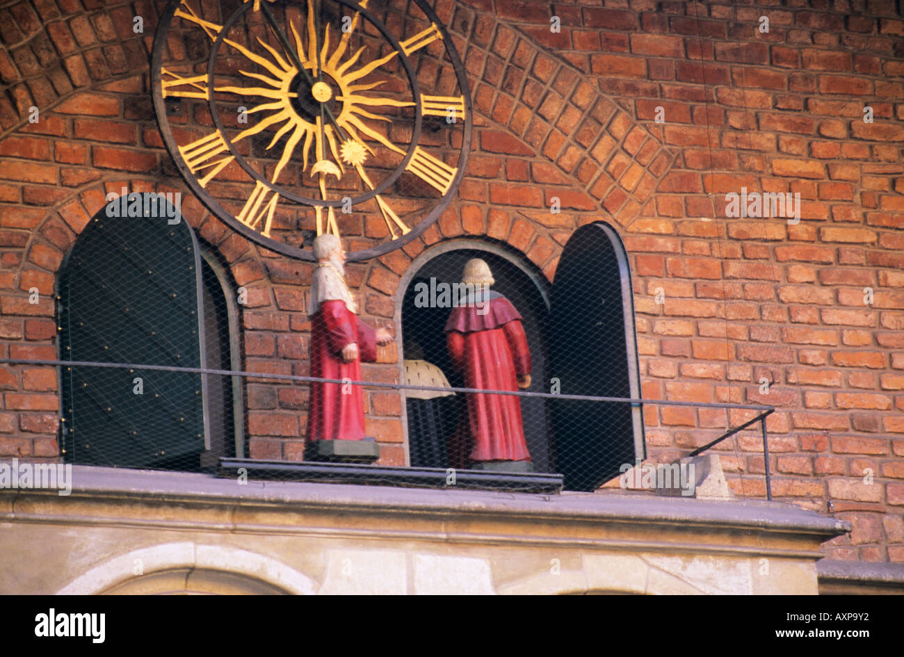 Clock with moving figures Maius College Jagiellonian University Krakow ...