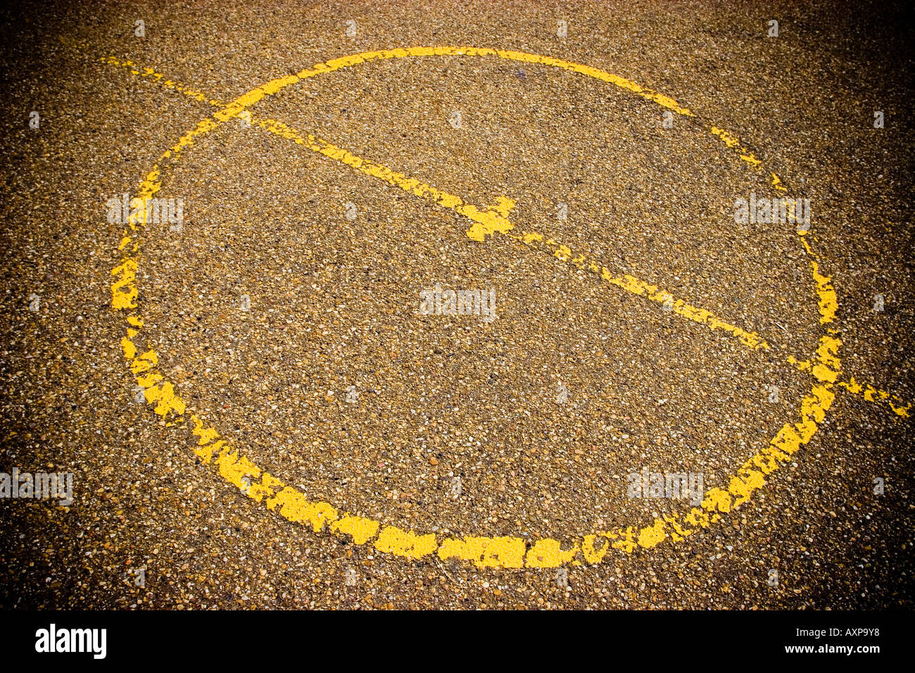 Symbol painted on pavement Stock Photo - Alamy