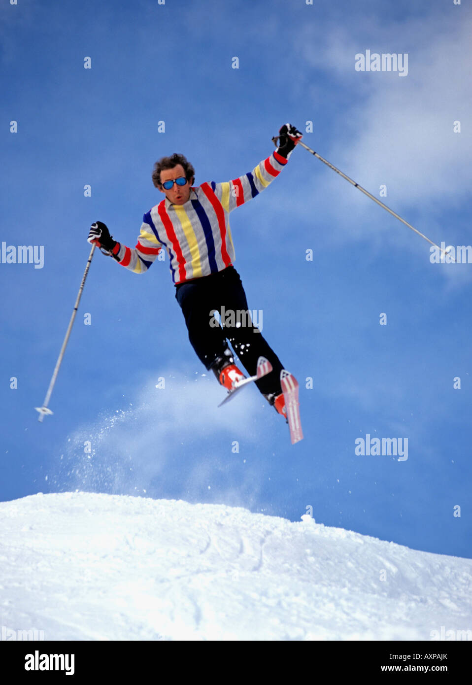 0379 Man skiing Stock Photo - Alamy