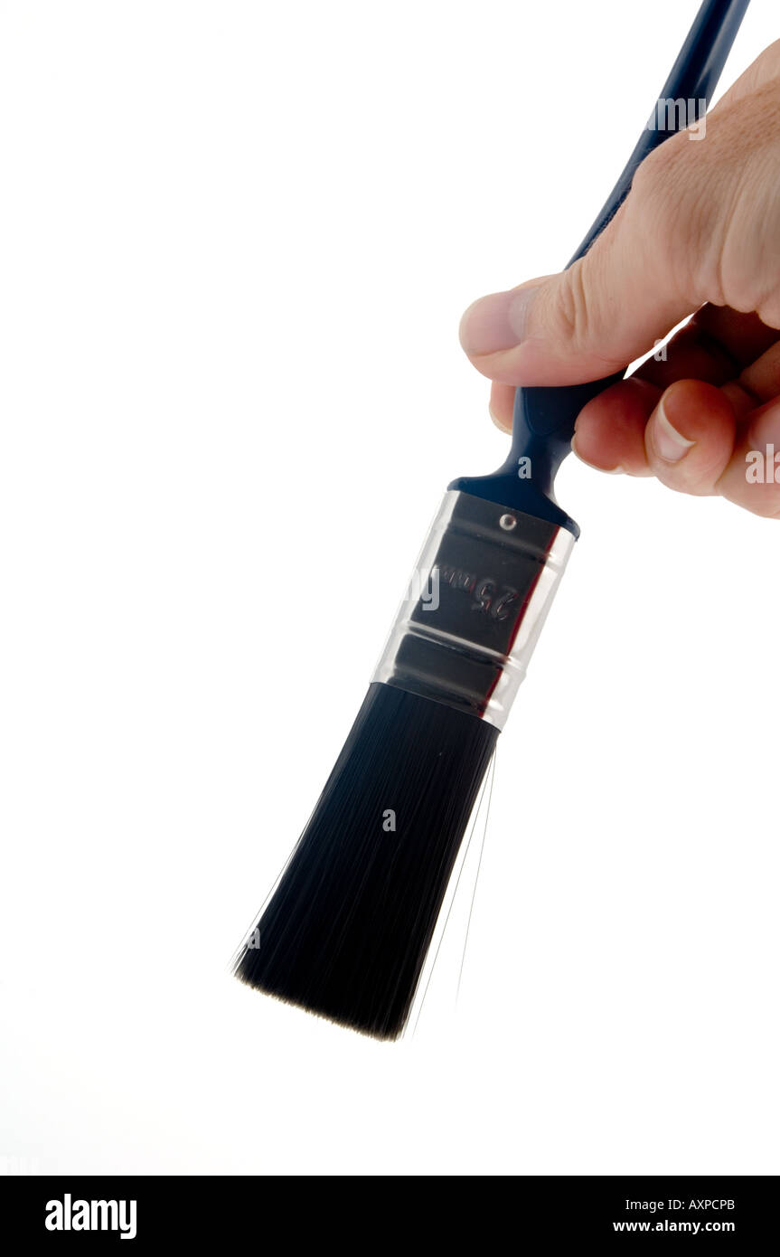 hand with paintbrush Stock Photo - Alamy