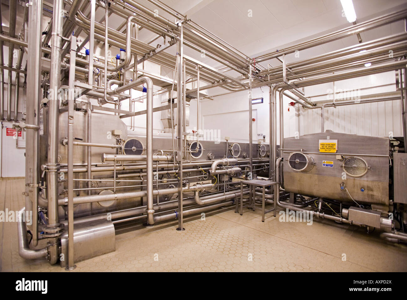 Cheese factory processing plant. drums and pipes. Haverfordwest ...