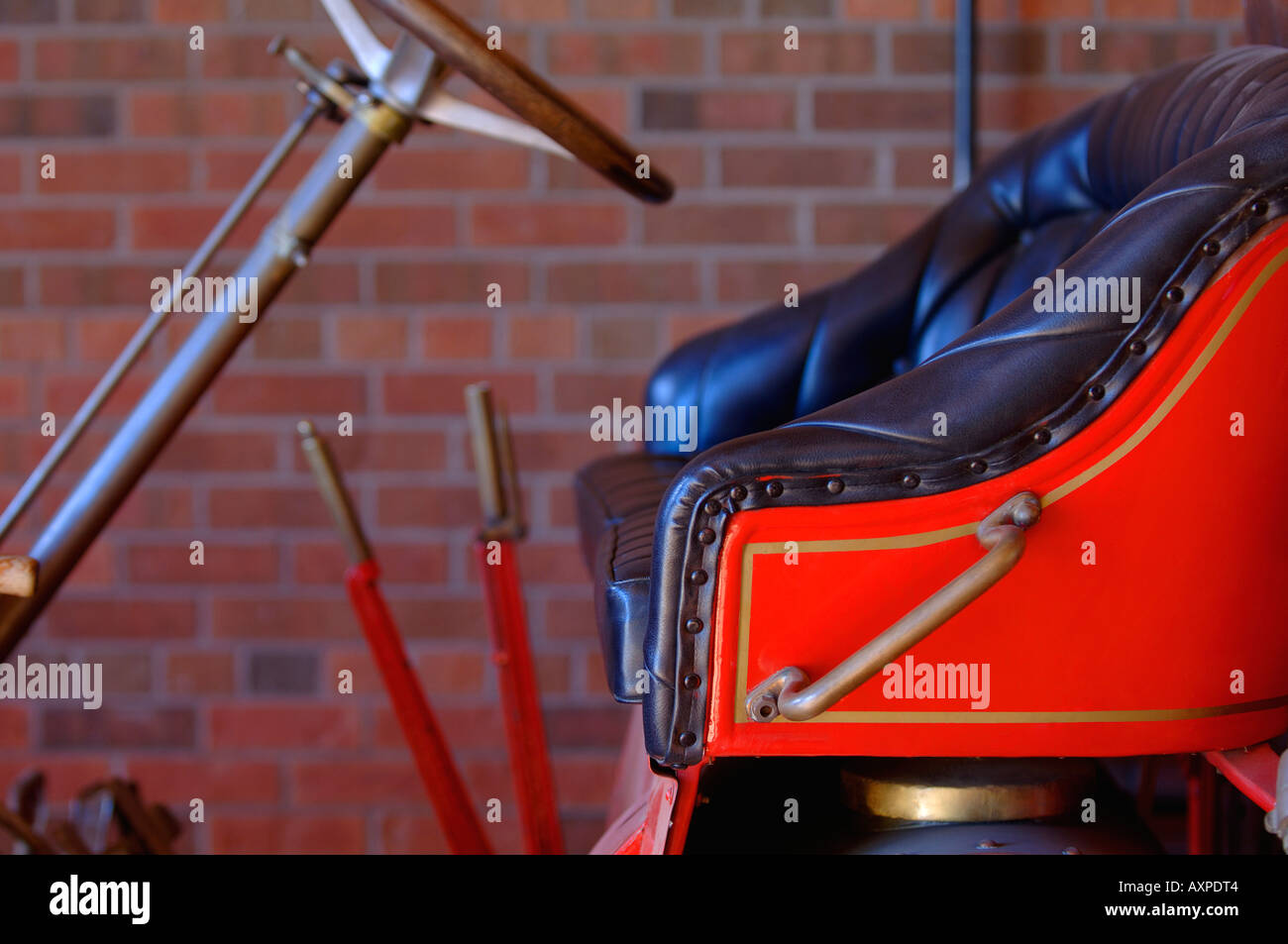 Old Fashioned Fire Truck Seat Stock Photo - Alamy
