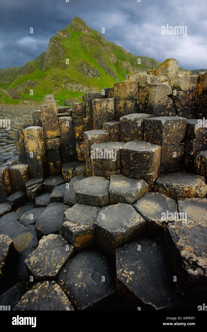 Giant's Causeway, County Antrim, Ireland, Basalt columns Stock Photo ...