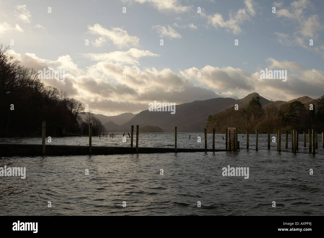 Derwent Water from Keswick Landing stages Stock Photo - Alamy