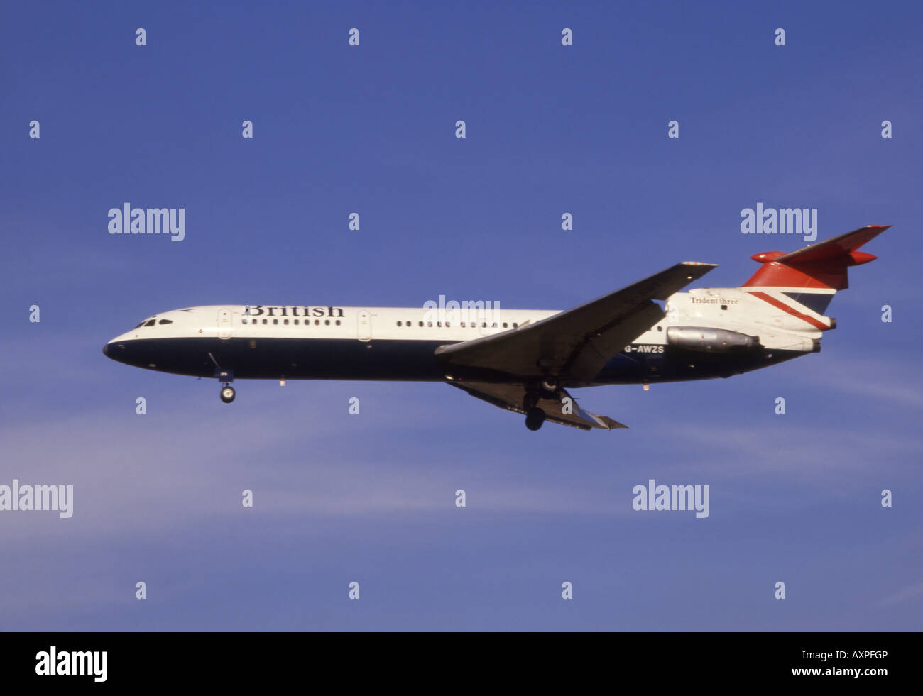 Hawker Siddeley Trident 3 airliner Stock Photo - Alamy
