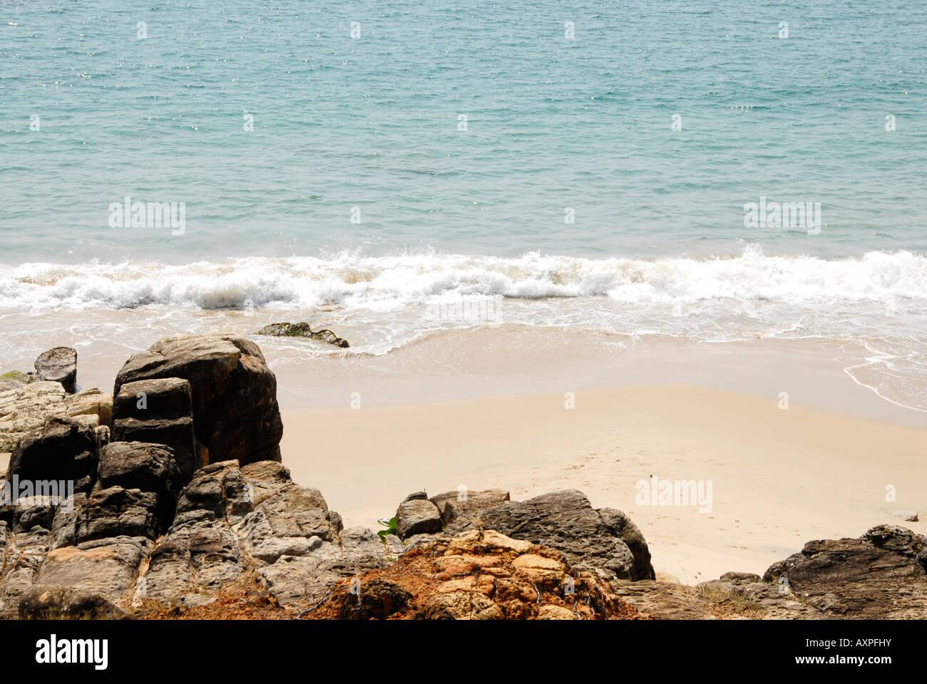 rocks on the beach Stock Photo - Alamy