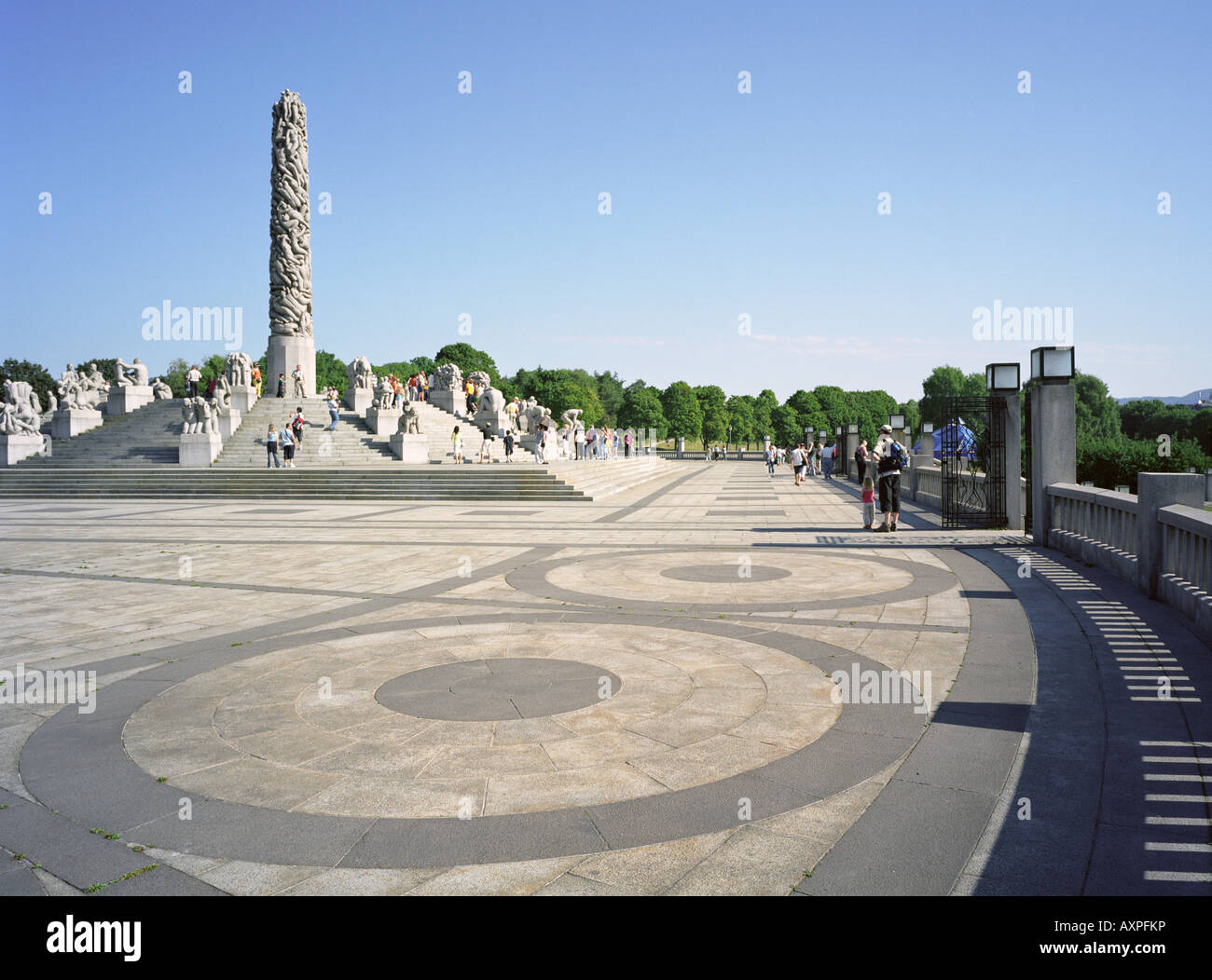 Norway. Oslo. Vigeland Sculpture Park. The Monolith view Stock Photo ...