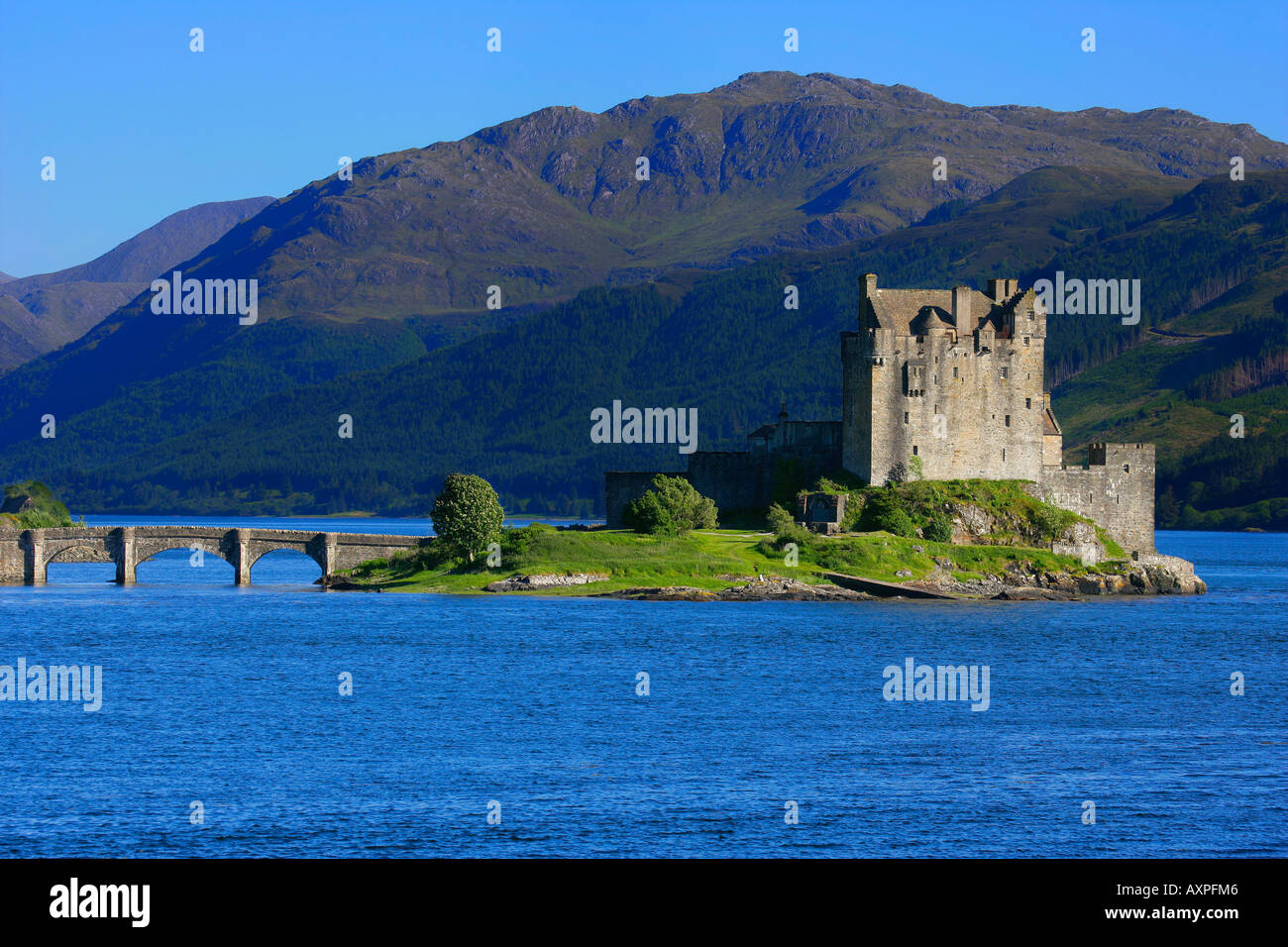 Castle on an island Stock Photo - Alamy