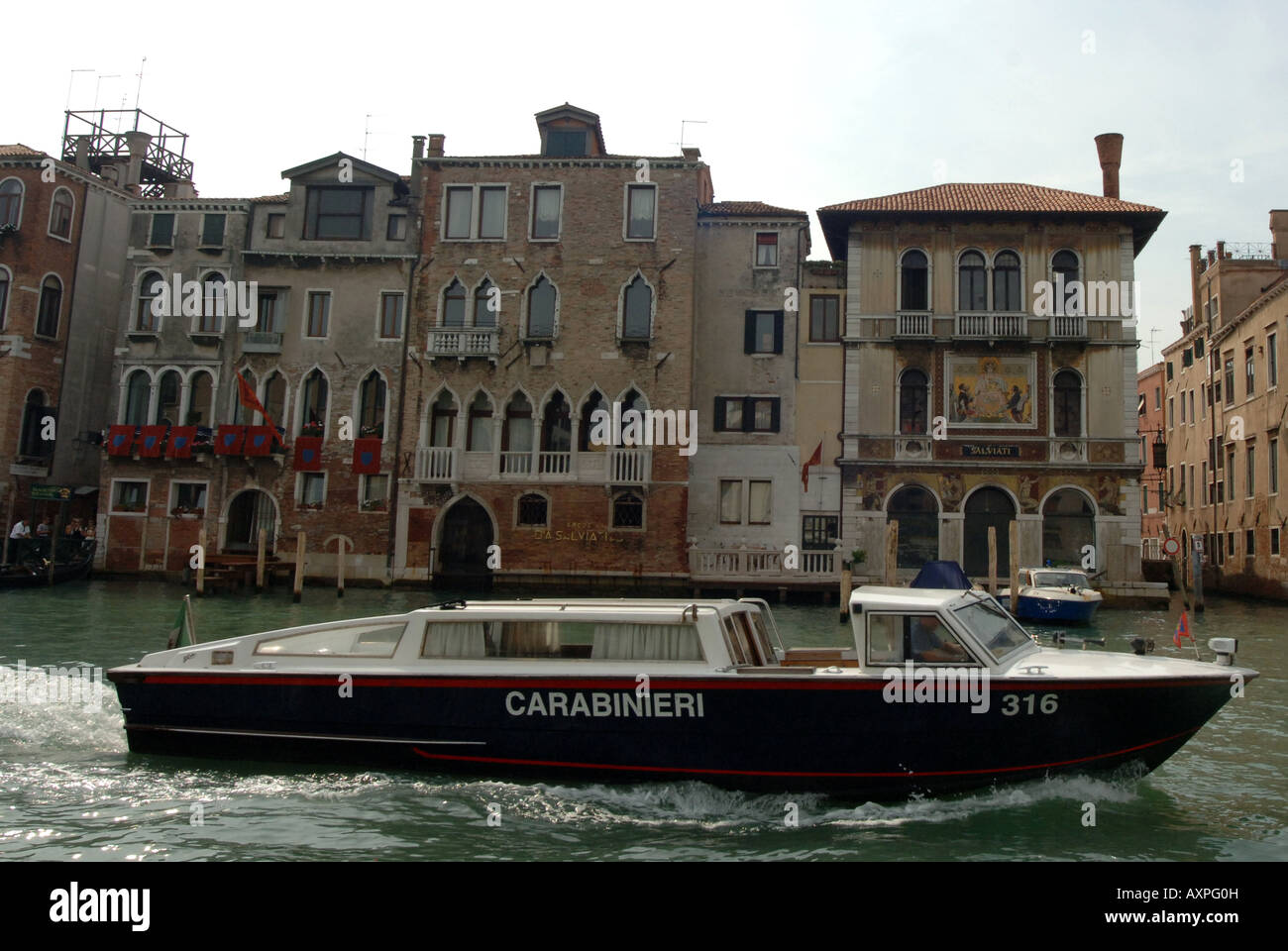 Carabinieri Canal Grande Venice Italy Stock Photo - Alamy