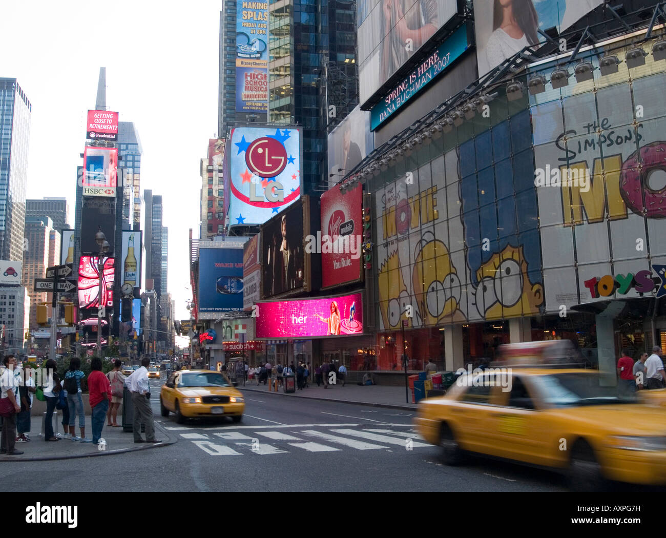 Early morning in Times Square, New York City USA Stock Photo - Alamy