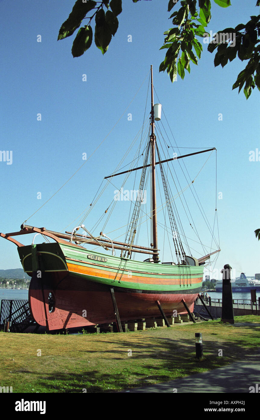 Norway, Oslo, schooner Gjoa, outside Frammuseet, Bygdoy Stock Photo - Alamy