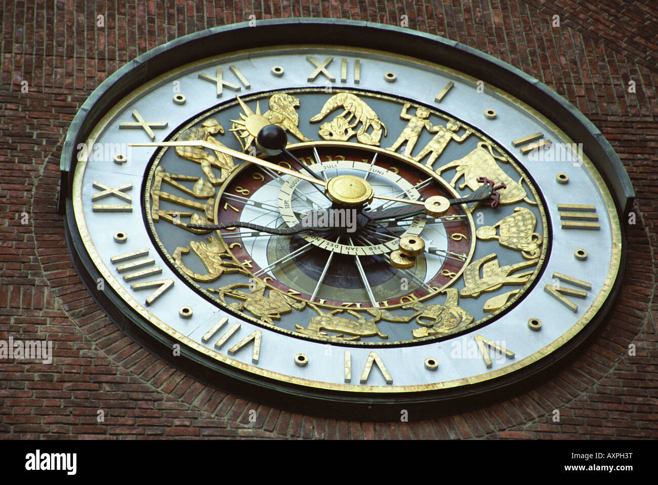 Norway. Oslo. Astronomical clock Radhus City Hall Stock Photo - Alamy