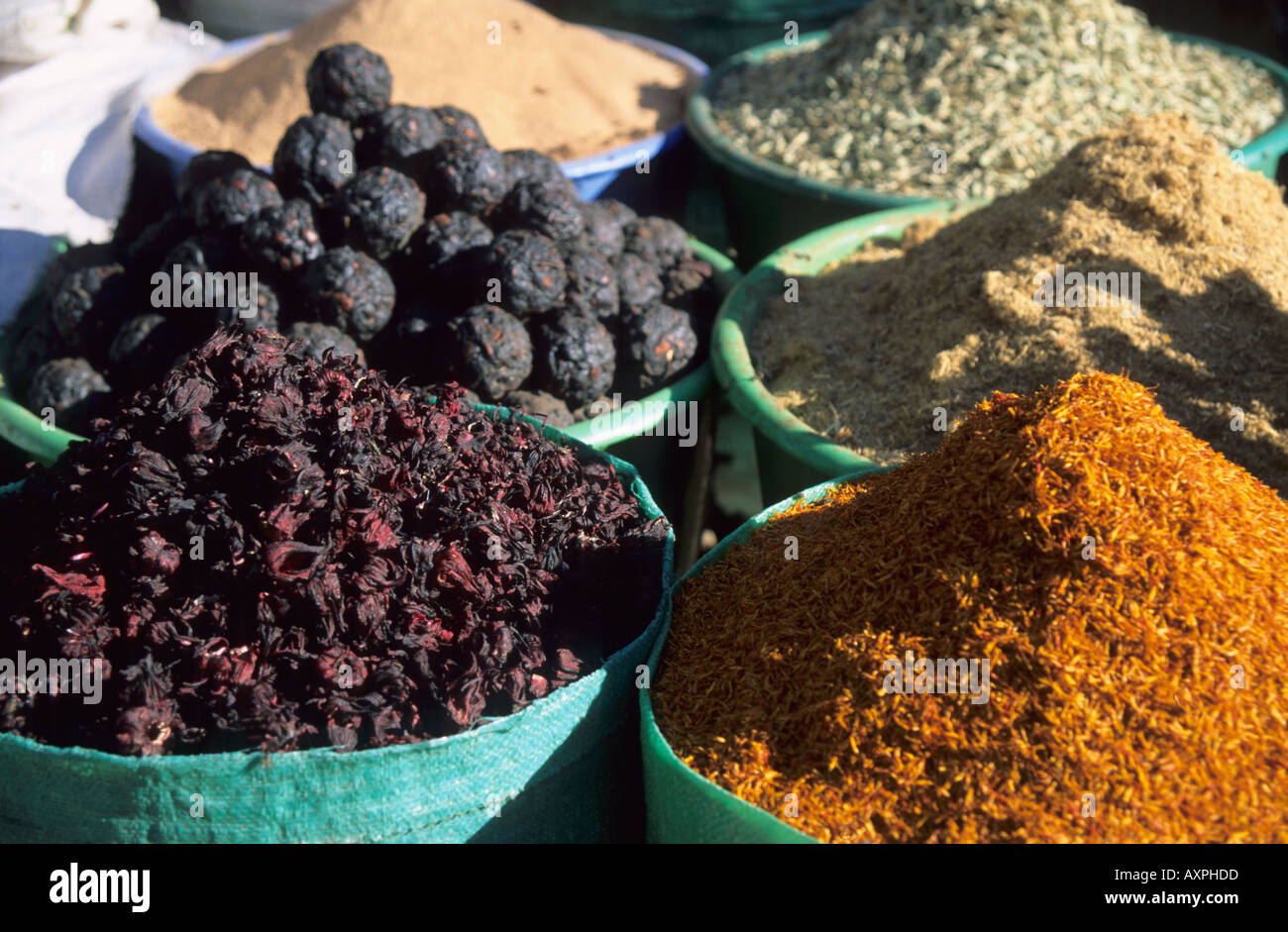 Different produce on display at a market Luxor Egypt Stock Photo - Alamy