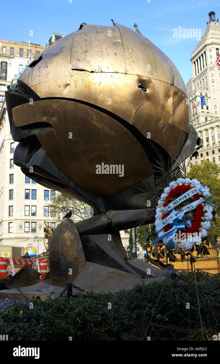 The sphere 911 monument battery park manhattan new york America usa ...