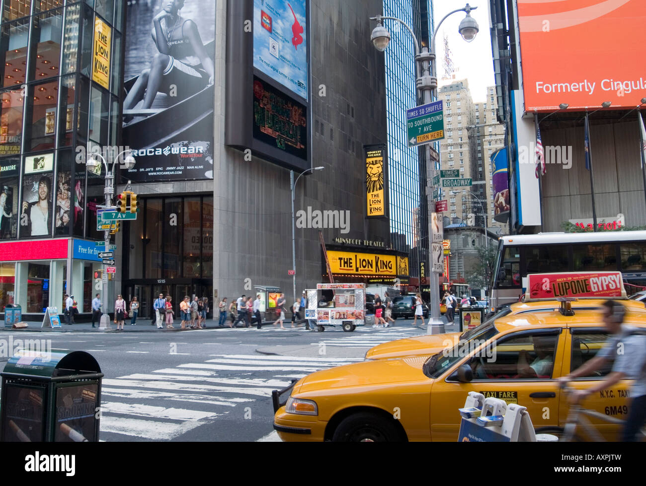 A busy intersection in Times Square, New York City USA Stock Photo - Alamy