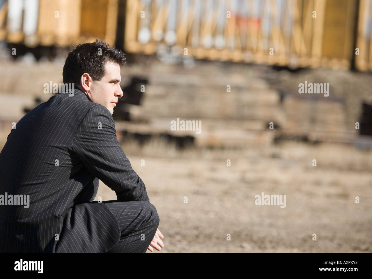 Man in pinstriped suit hi-res stock photography and images - Alamy