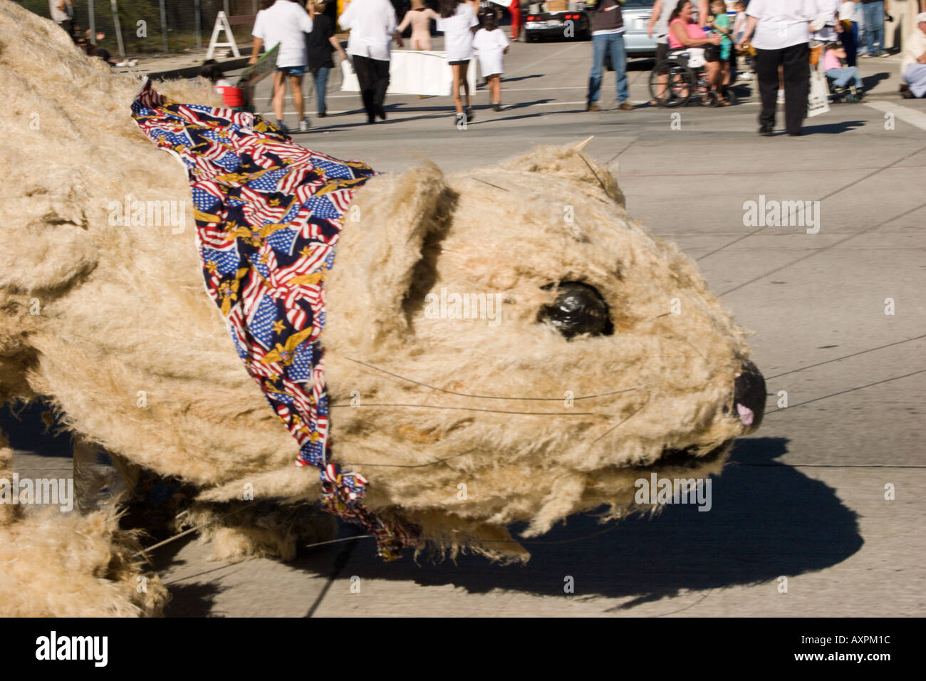 Giant ferret covered in pampas grass in the Doo Dah Parade 2005 ...