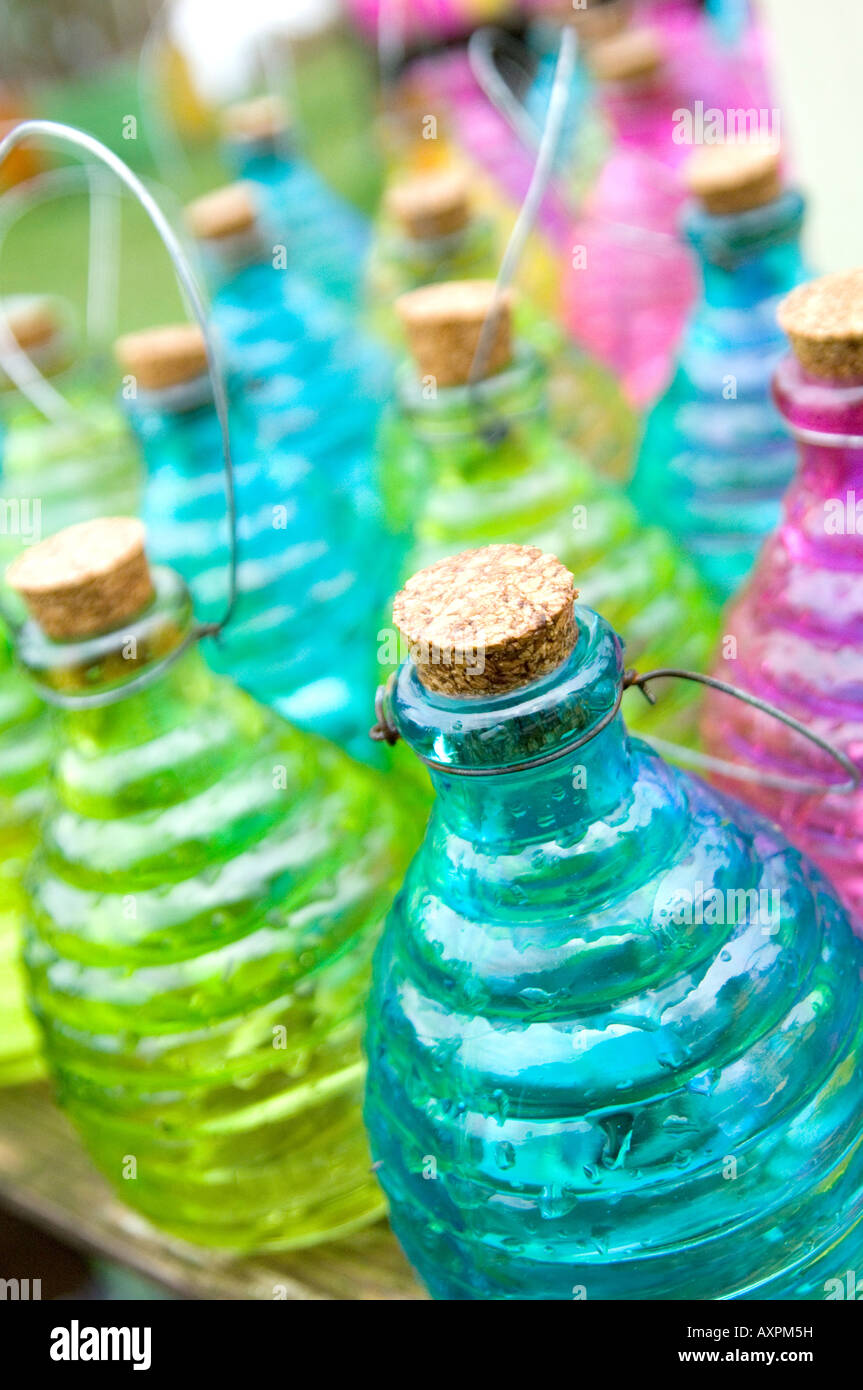 Coloured Glass Bottles Stock Photo - Alamy