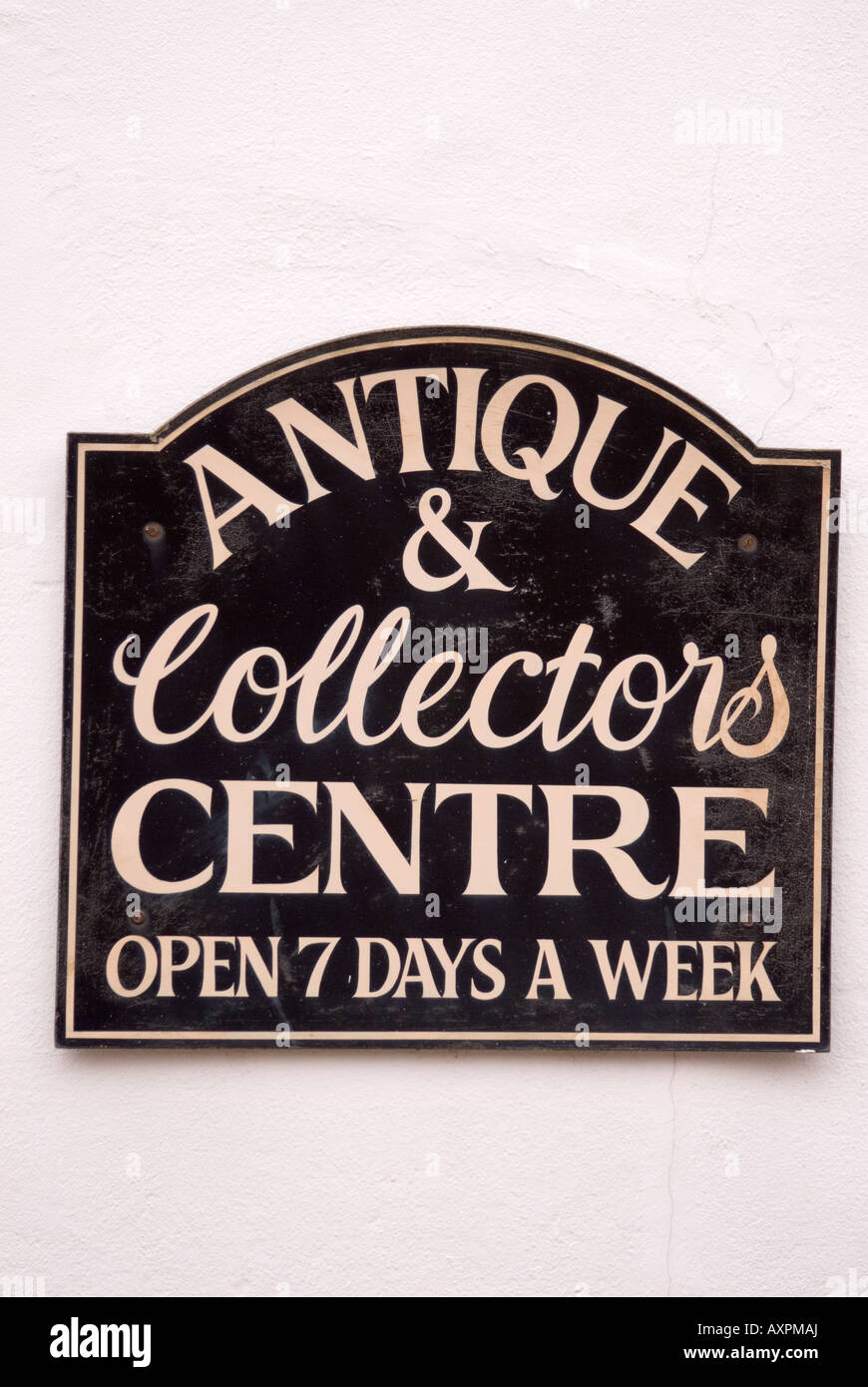 Antique And collectors Centre Sign Stock Photo - Alamy