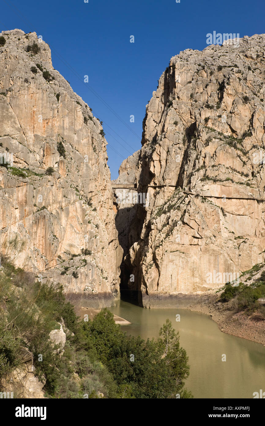 El Chorro gorge near Alora, Malaga Province, Spain. Desfiladero de los ...