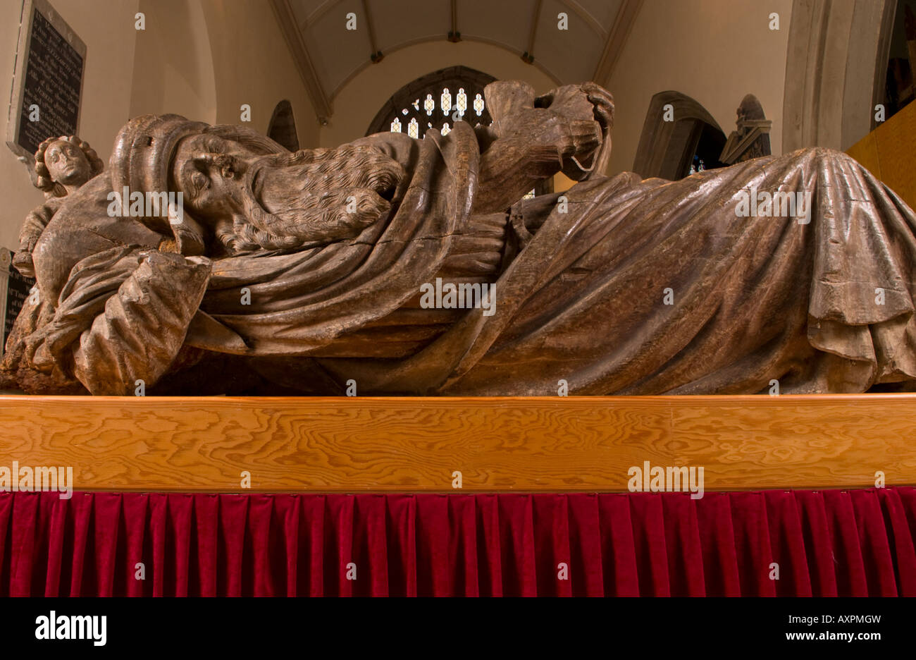 15th century carving of JESSE father of King David at St Marys Priory ...