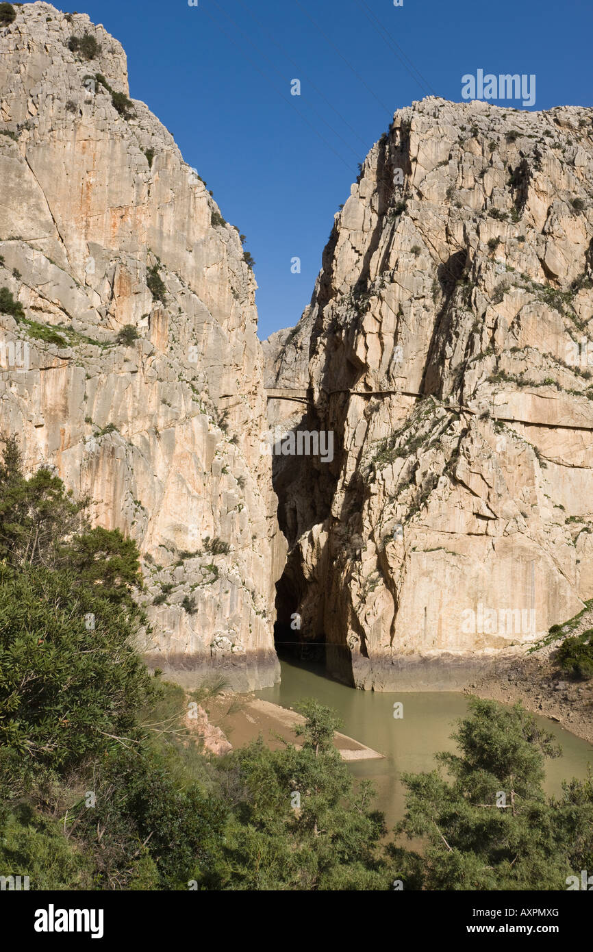 El Chorro gorge near Alora, Malaga Province, Spain. Desfiladero de los ...