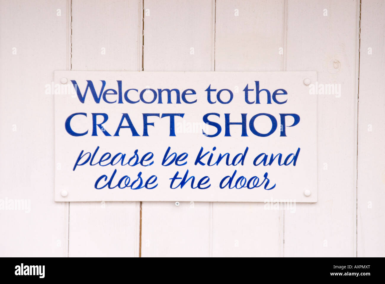 Craft Shop Sign Stock Photo - Alamy