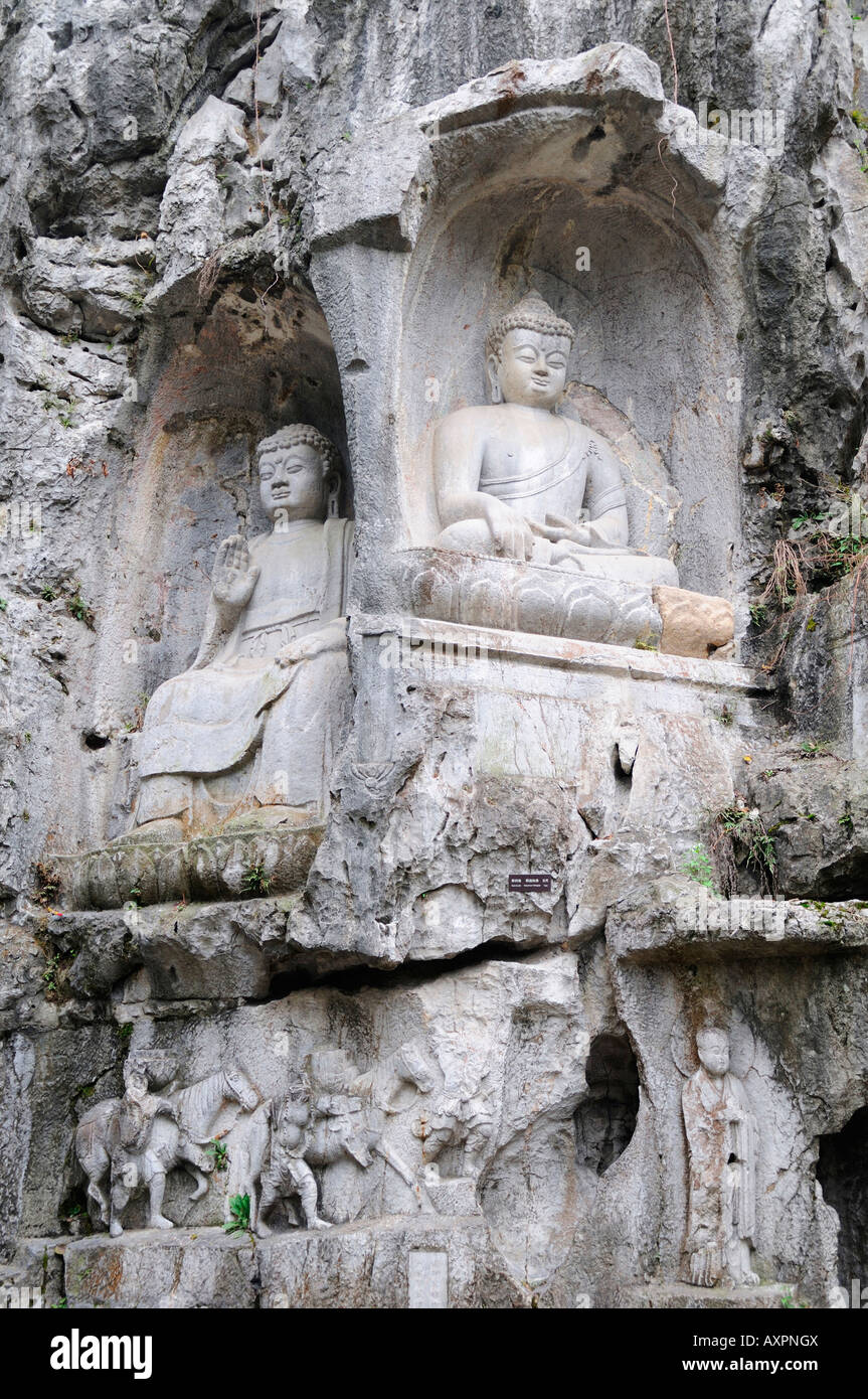 Stone carvings on the cliffs of the Peak Flying in from Afar at The ...