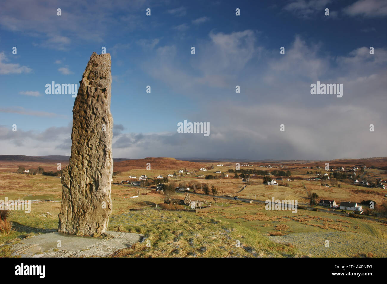 Clearing Storm Clouds and the Duirnish Stone Above The Village of ...