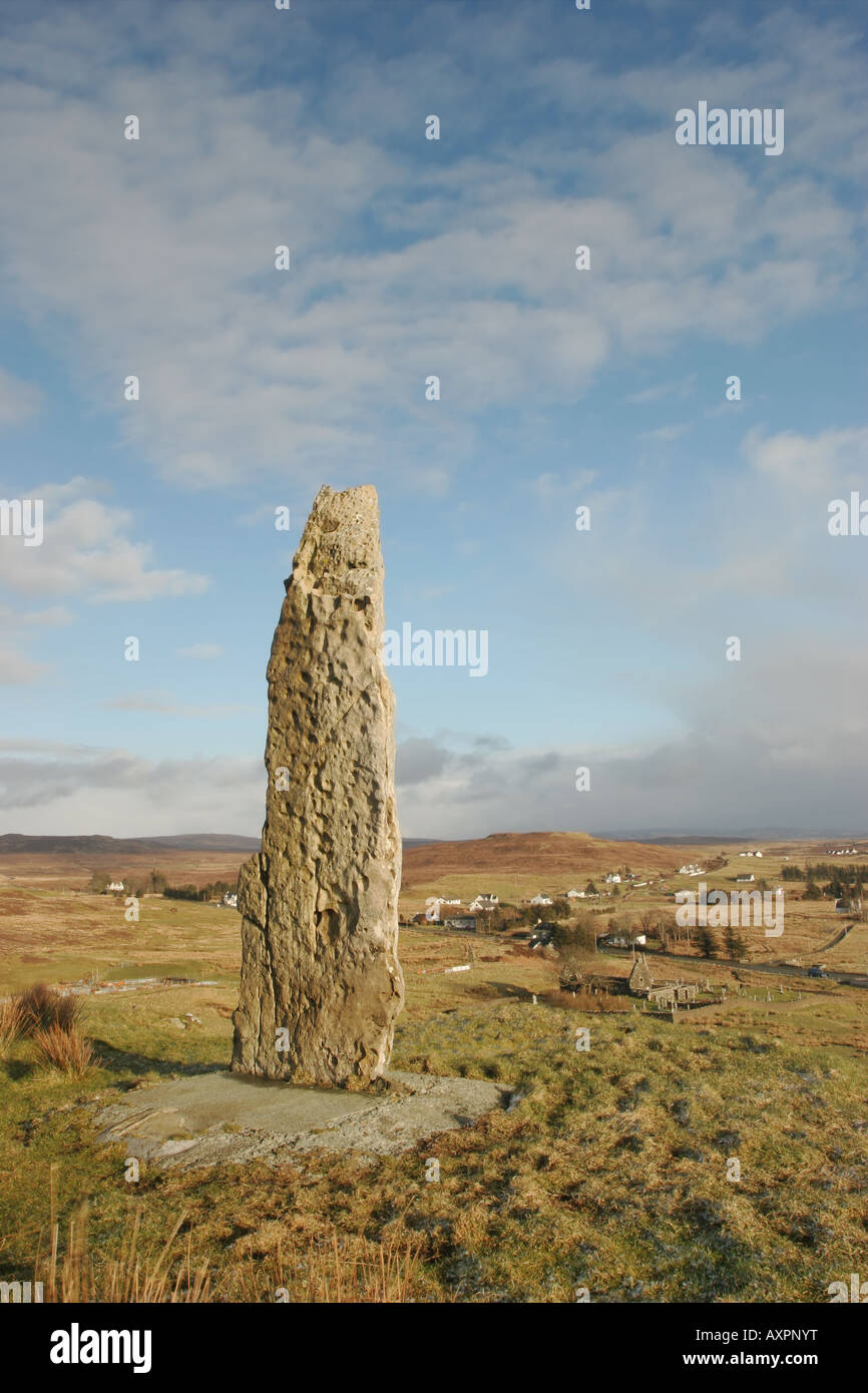 The Duirnish Stone Above The Village of Dunvegan Isle fo Skye Stock ...