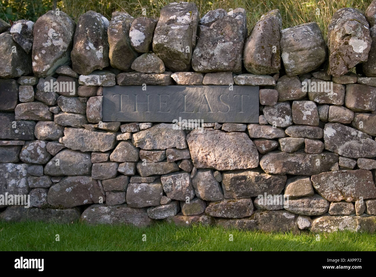 'The Last' enscription. Ian Hamilton Finlay's Garden, Little Sparta ...