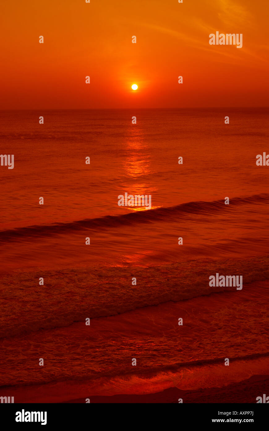 sunset at kerala beach Stock Photo - Alamy